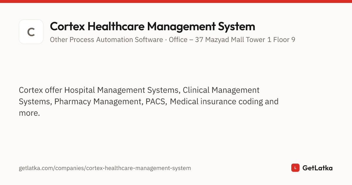 Cortex Healthcare Management System Profile (2026)